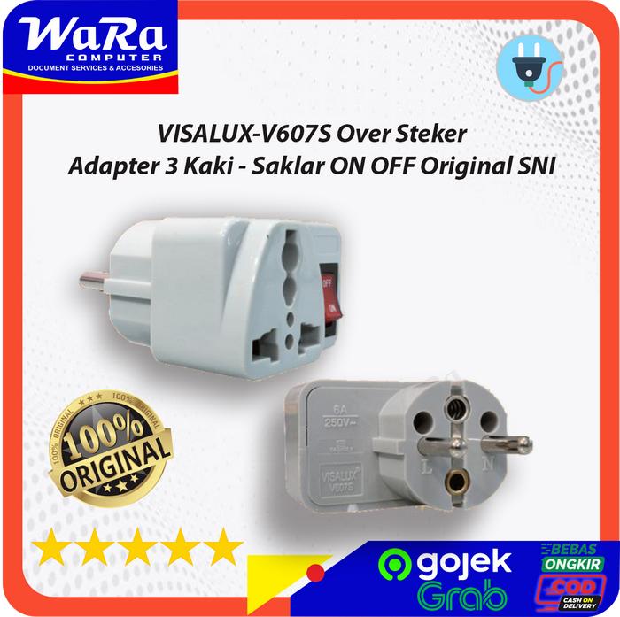 Jual VISALUX-V507S Over Steker Adapter Saklar ON OFF Original SNI - V607S - Kab. Sleman - Wara ...