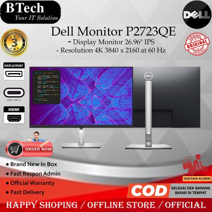 Jual Dell Monitor - P2723QE 4K USB-C Hub - Jakarta Pusat - BESTechno88 ...