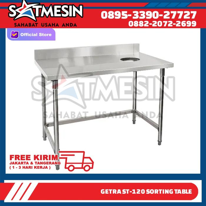Promo GETRA ST-120 MEJA SORTING STAINLESS SORTING TABLE ORIGINAL ...