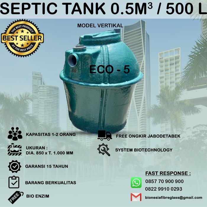 Jual TANGKI SEPTIC TANK BIOTECH 500 Liter / BIOFIL BIOTANK 500 Liter ...