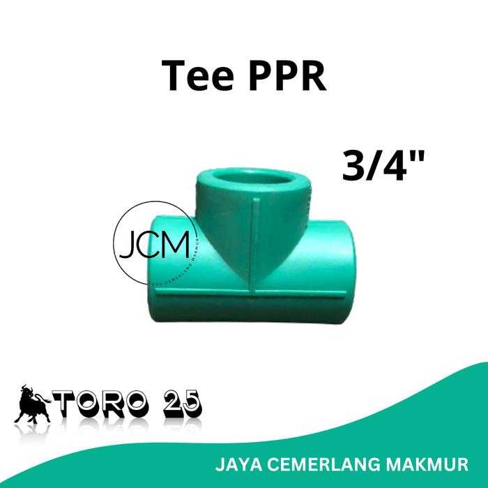 Jual Tee PPR Toro 3/4" Inch / Te PPR Toro 25mm PN 25 / T PPR Toro 3/4 ...