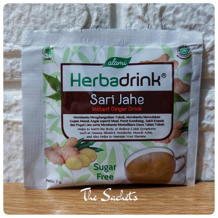 Jual Herbadrink Minuman Herbal Tradisional Sachet - Jahe Sugar Free ...