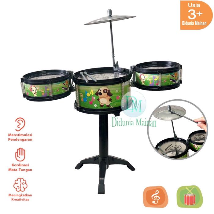 Jual Mainan anak alat musik perkusi jazz drum set mini 3 pcs - Jakarta ...