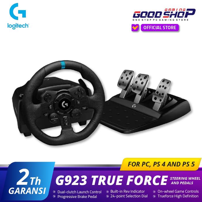 Promo Logitech G923 True Force Steering Wheel and Pedals for PC, PS4 and PS5 Cicil 0% 3x ...