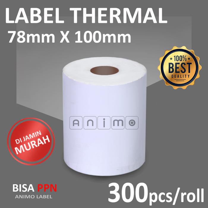 Jual LABEL THERMAL / KERTAS STICKER 78 X 100 KERTAS ISI 300 PCS ...