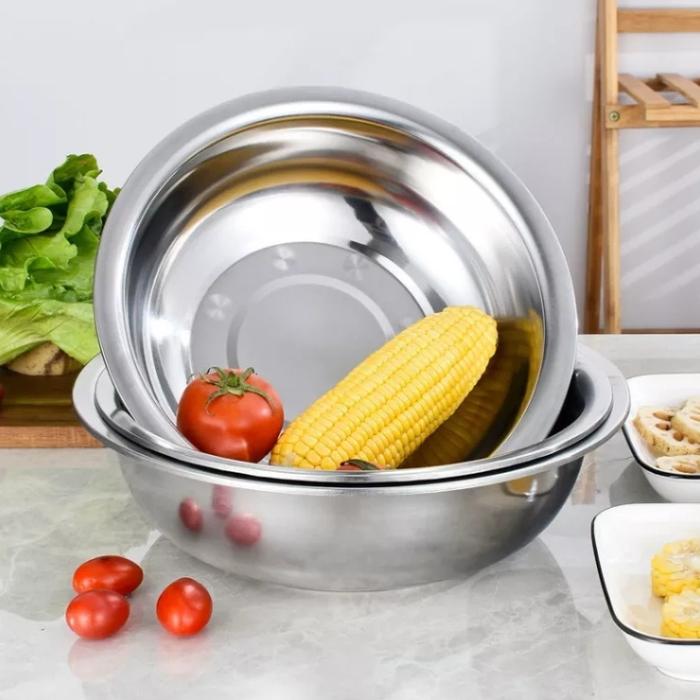 Jual Baskom Stainles Steel Baskom Sayur Tempat Buah Dan Sayuran 40cm ...