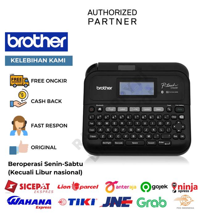 Jual Brother PT-D460BT Printer Label PTD460BT Label Maker - Jakarta ...