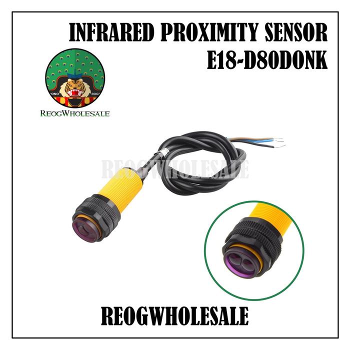 Jual Infrared Proximity Sensor E18-D80NK Adjustable Distance Switch 3 ...
