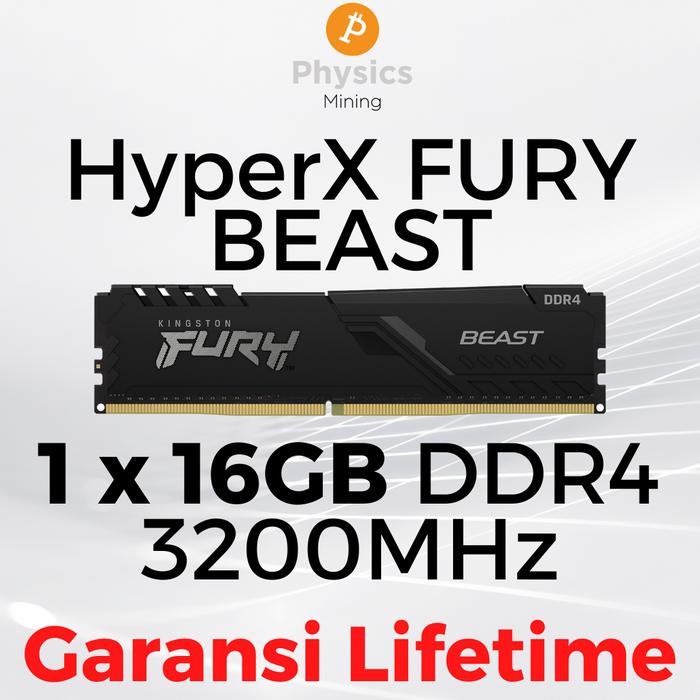 Jual RAM KINGSTON HYPERX FURY BEAST 16GB DDR4 3200MHZ - FOR GAMING PC - Jakarta Selatan ...