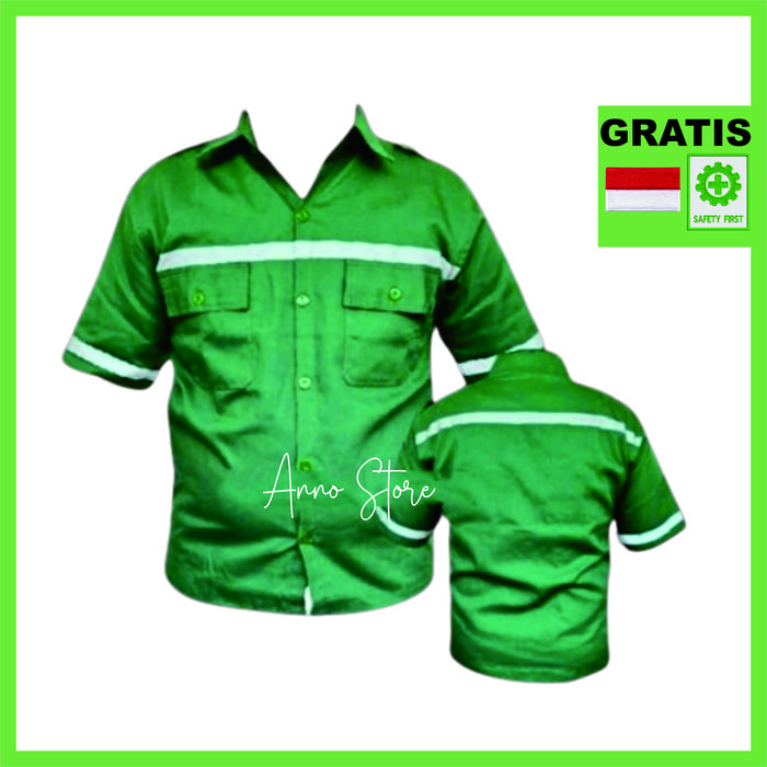 Jual BAJU SAFETY K3 PROYEK LENGAN PENDEK SERAGAM KEMEJA WEARPACK SAFETY ...