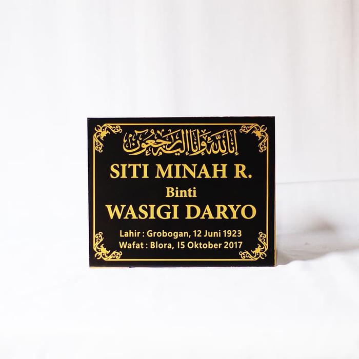 Jual Tulisan Nama Batu Nisan Granit Tile Ukir Grafir Makam Kijing Murah - DESAIN 16, RANDOM ...