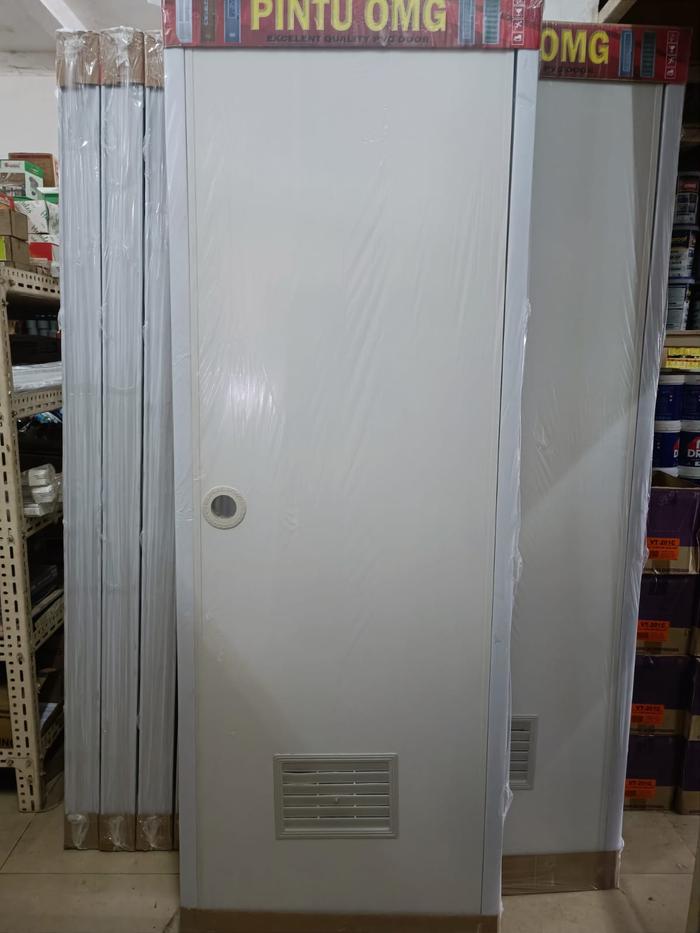 Jual Pintu Kamar Mandi PVC Pintu PVC Polos Pintu WC Plastik PVC - Putih ...
