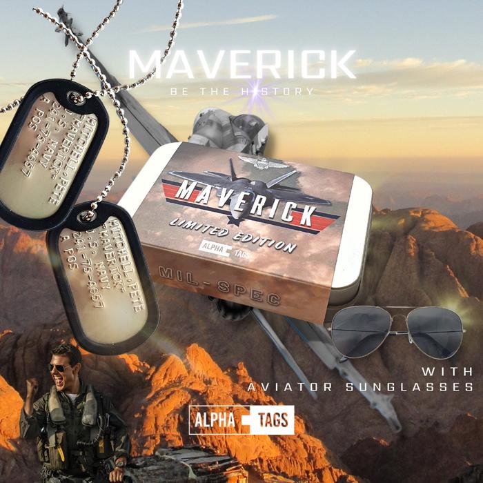 Promo Kalung Dog tag maverick Top Gun edition / kalung tentara ...
