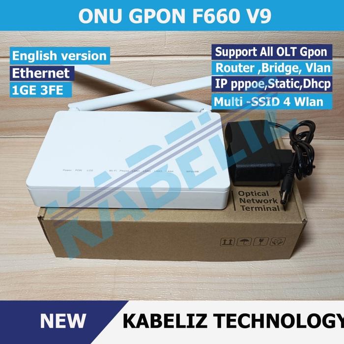 Jual ONU GPON ZTE F660 V9 NEW ONT WIFI SUPPORT ALL OLT GPON MODEM ROUTER - Kab. Pati - KABELIZ ...