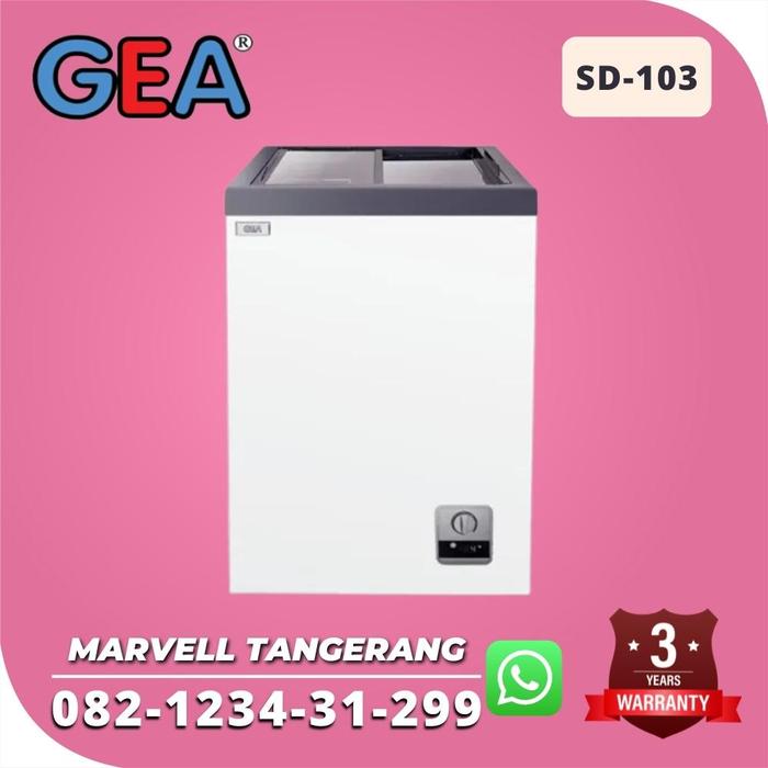 Jual FREEZER SLIDING GLASS GEA SD 103 FREEZER ES KRIM 100 LITER ...