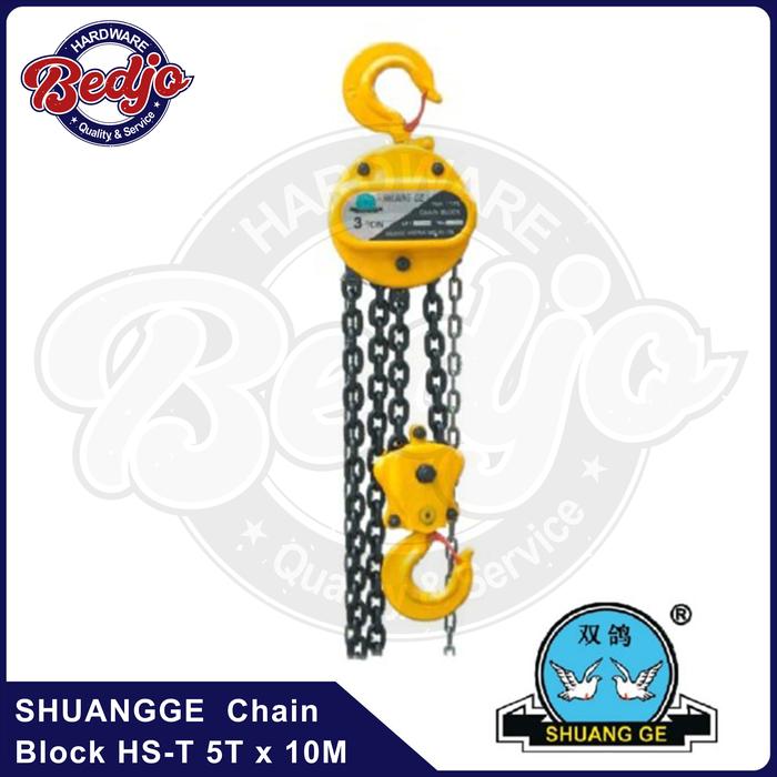 Jual Shuang ge Chain Block 5 ton x 10 meter chain hoist 5 ton - Kota ...
