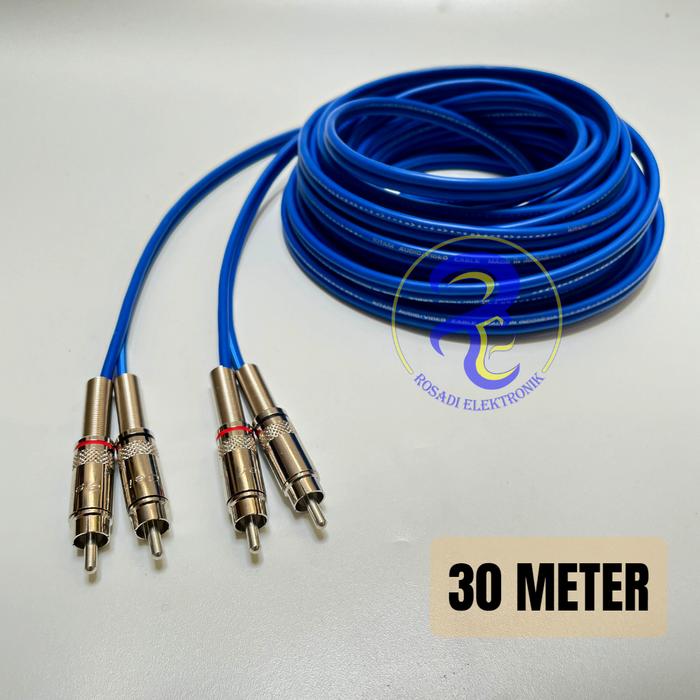 Jual 2 rca male to 2 rca male kabel audio cable mixer 30 meter - Kota ...