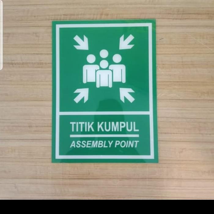 Jual TITIK KUMPUL ASSEMBLY POINT STICKER LABEL K3 RAMBU - 30X20 ...