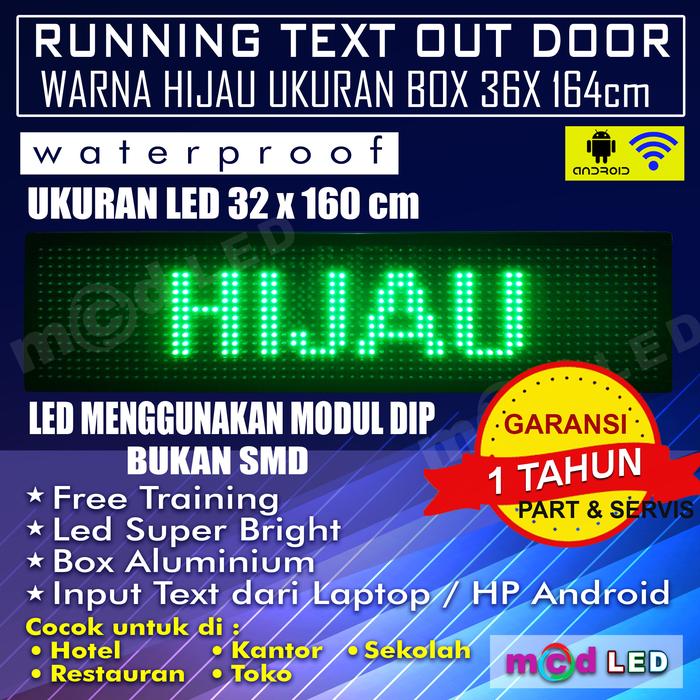 Jual RUNNING TEXT P10 HIJAU 32X160 PIXEL OUTDOOR - Jakarta Timur - MCD ...