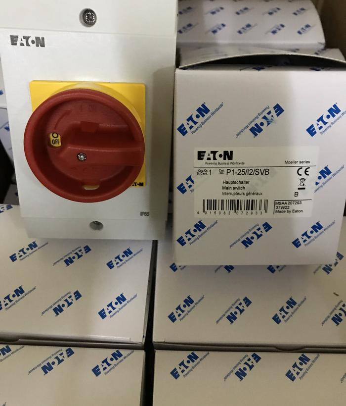 Jual P1-25/I2/SVB Main switch P1 25A surface mounting 3 pole eaton ...