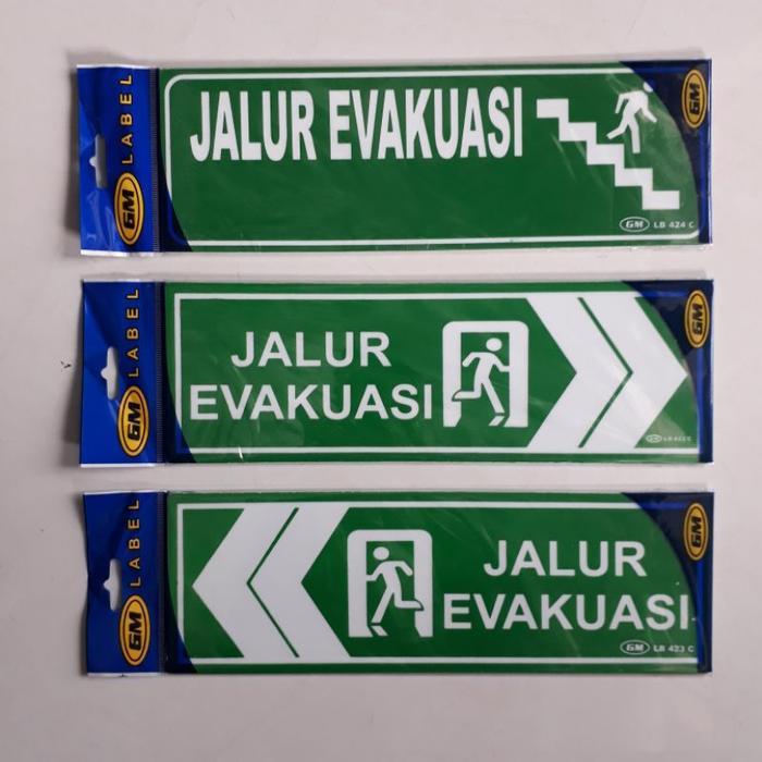 Jual GM label pintu tangga acrylic akrilik jalur evakuasi - Panah Kiri ...