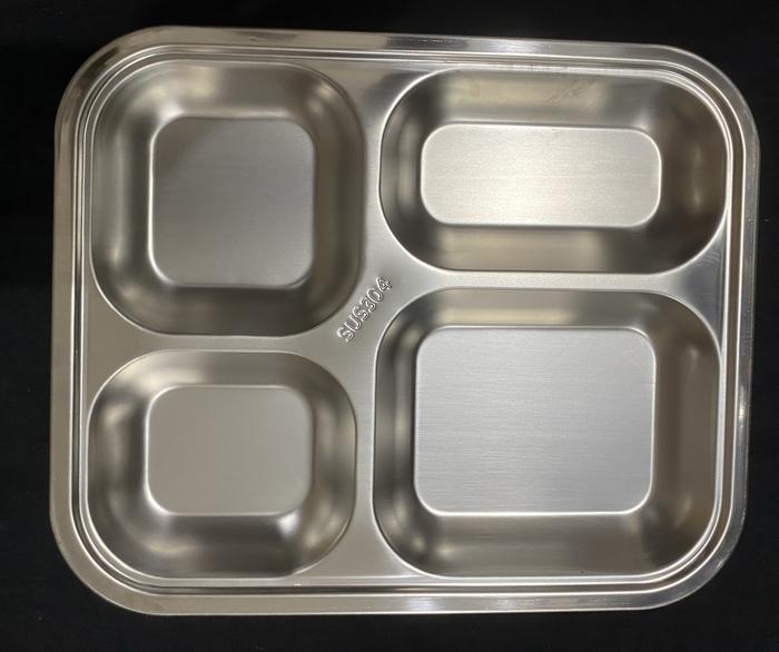 Jual Piring 4 sekat sus 304 stainless steel food tray katering tempat ...
