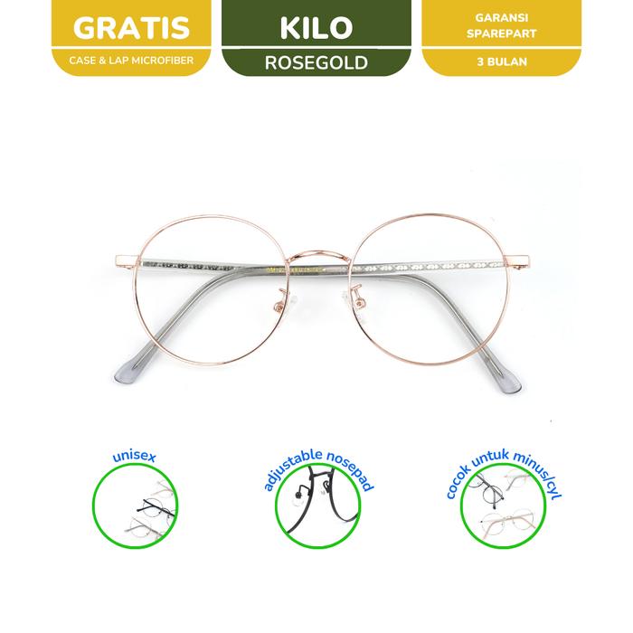Jual zonakacamata-Oldies Kilo Rosegold-Frame Kacamata-Pria/Wanita-Minus - Kota Surabaya - Zona ...