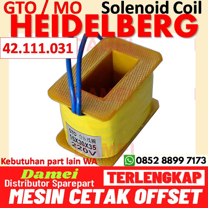 Jual Solenoid Coil Heidelberg GTO MO Front Lay Impression Magnet 42.111 ...