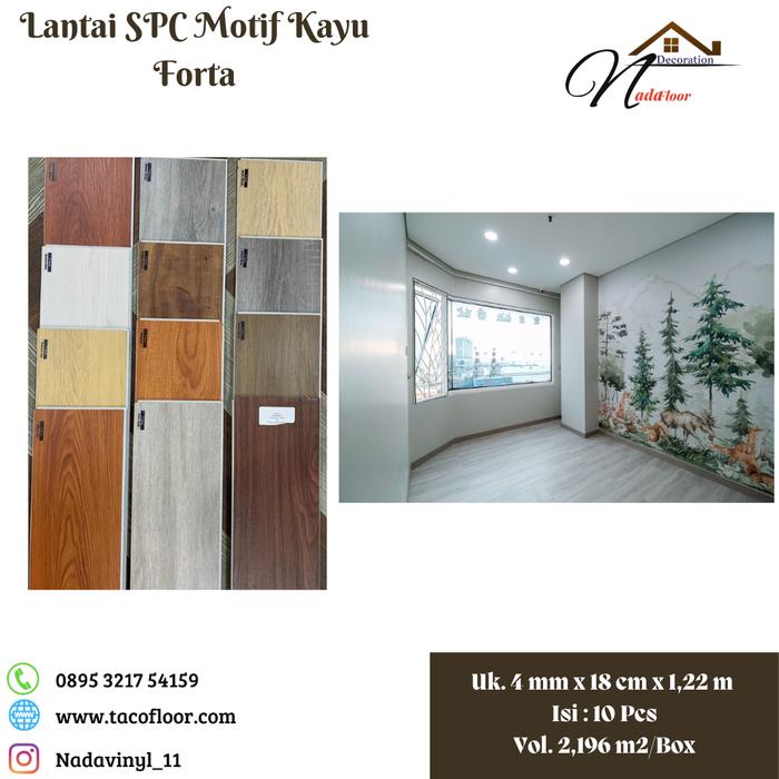 Jual Lantai SPC Motif Kayu Forta Lantai Sistem Interlock Tebal 4 mm - Jakarta Timur - Nadafloor ...