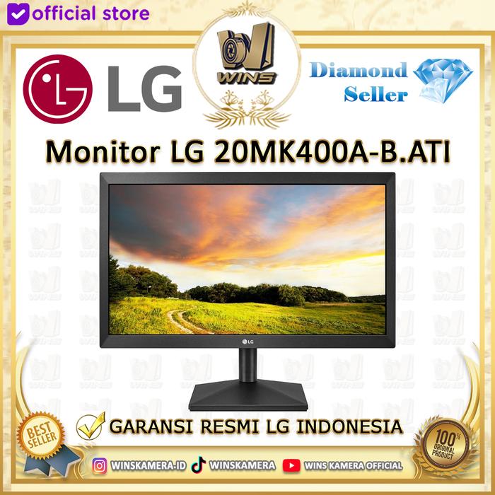 Promo LG 20MK400A-B ATI 19.5" GTG 5ms, D-Sub Full HD LED Monitor Cicil ...