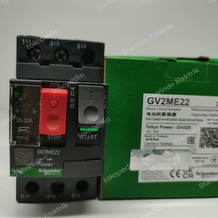Jual Motor Circuit Breaker Schneider gv2me 22 GV2ME22 20A-25A 11KW - Jakarta Barat - Starindo ...