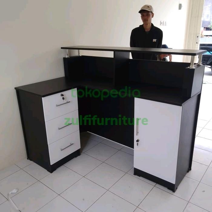 Jual meja kasir minimalis/meja kasir laundry/ meja kasir L/meja ...