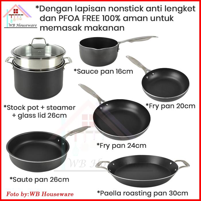 Jual New 8pcs Panci Cookware Set Supra Black Series Renatta Moeloek Di ...