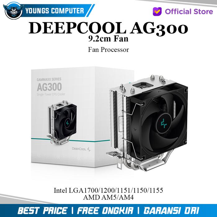 Jual CPU COOLER DEEPCOOL AG300 9.2cm | Single Tower CPU Cooler LGA1700 ...