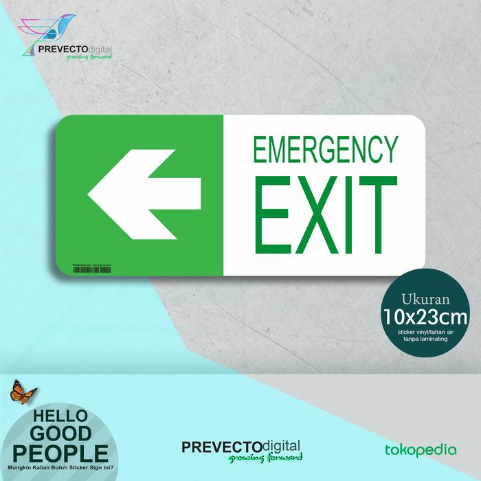 Jual Sticker Penunjuk Arah Emergency Exit Arah Kiri - Jakarta Barat ...