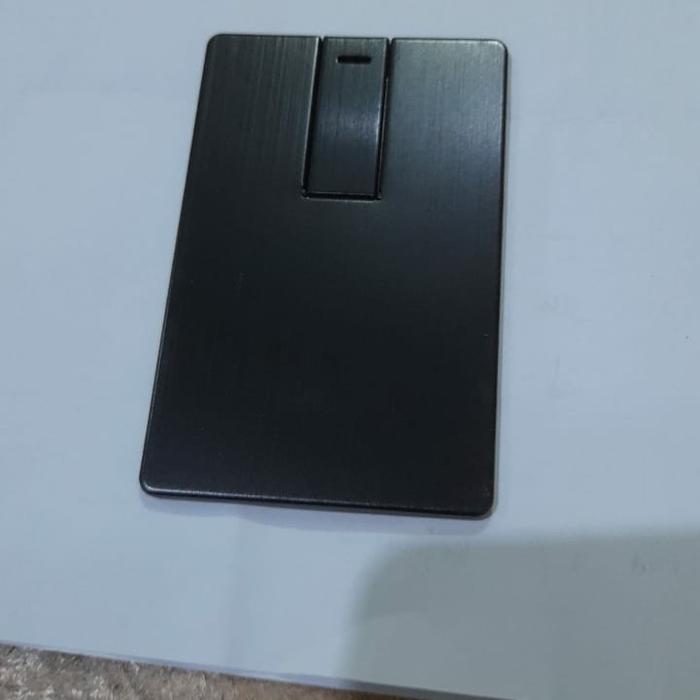Jual Usb Flashdisk Kartu Logam Hitam 8GB Black Metal Card Flash Drive ...