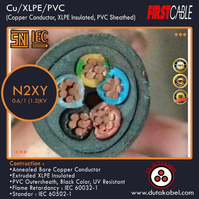 Jual Kabel N2XY 5x16 mm2 (Cu/XLPE/PVC) FIRST CABLE /5x16 mm/5 x 16 mm2 ...