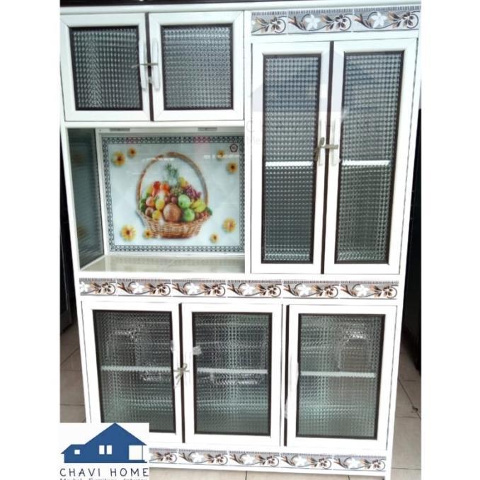 Jual RAK PIRING LEMARI PIRING KITCHEN SET ALUMINIUM 4 PINTU MEJA ...