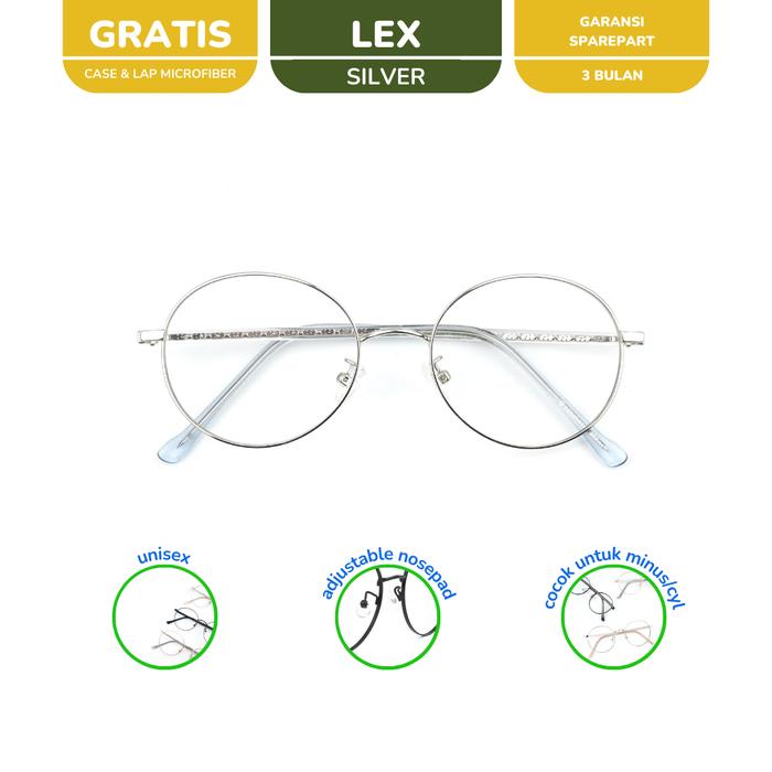 Jual zonakacamata-Oldies Lex Silver-Frame Kacamata-Pria/Wanita-Minus - Kota Surabaya - Zona ...