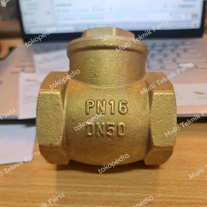 Jual Swing Check Valve Kuningan / Klep Tabok Brass / Bronze 2" inch ...