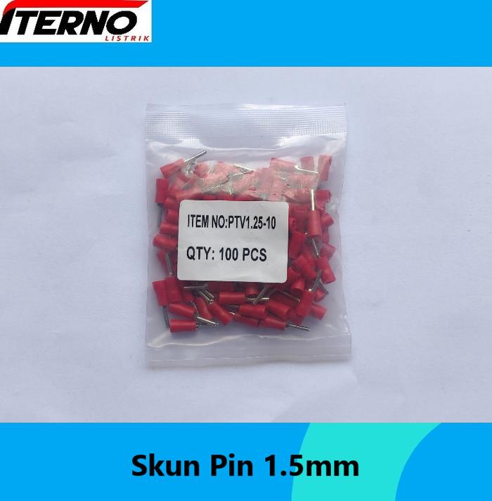 Jual Skun Kabel Pin Tusuk 1.5mm PTV 1.25-10 Merah - Kota Tangerang ...