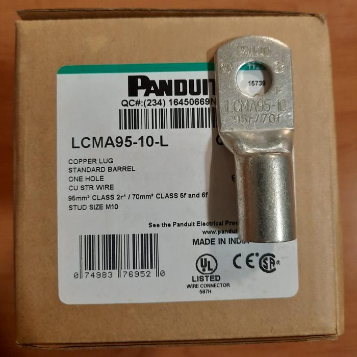 Jual Panduit Skun Kabel Copper Lug LCMA95-10 Standard Barrel One Hole ...