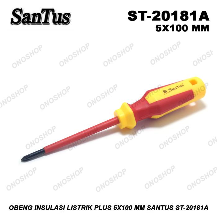 Jual Obeng Insulasi Listrik Plus 5x100 mm Santus ST-20181A - Jakarta ...