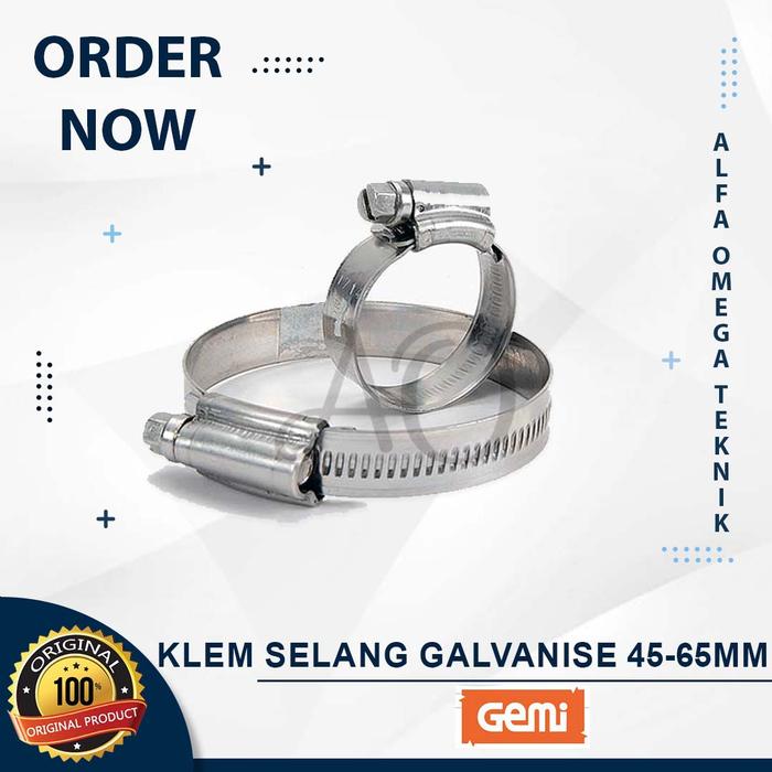 Jual KLEM SELANG STAINLESS STEEL 45MM - 65MM GEMI NORMA W2 HOSE CLAMP SS430 - Kota Surabaya ...