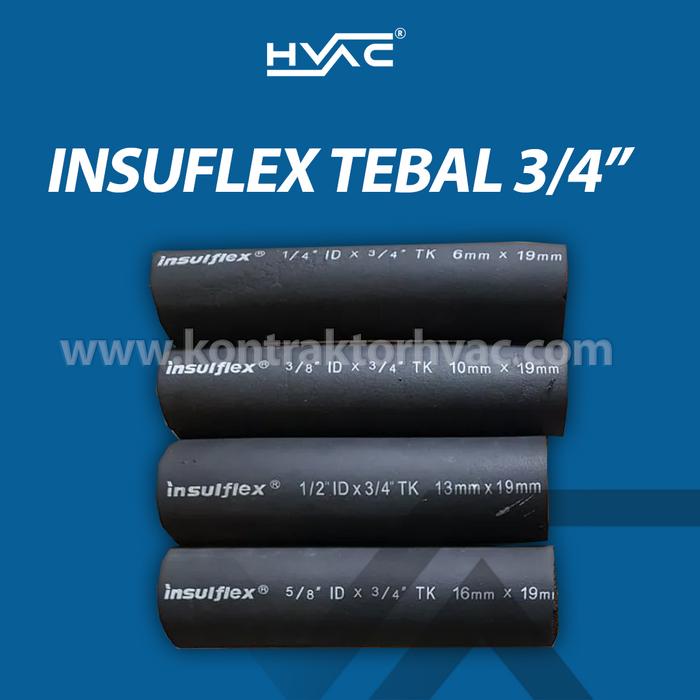 Jual Insuflex Insulation AC Class 1 Tebal 3/4" Panjang 1.8 Meter - 3/4 ...