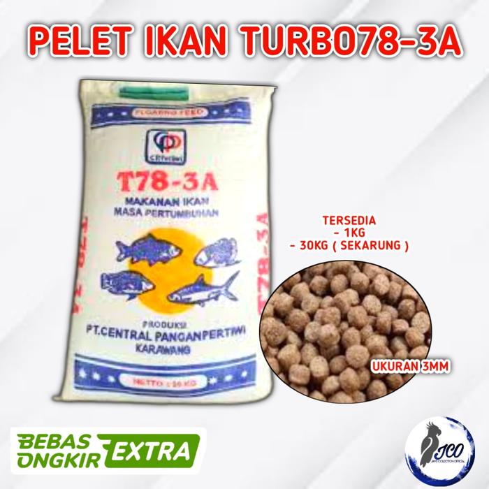Jual PELET IKAN T78 3A PAKAN IKAN BANDENG MUJAER NILA PELET TURBO 78 3A - 1KG - Jakarta Selatan ...