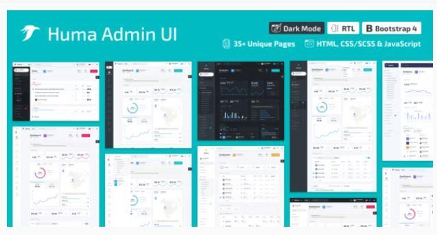 Jual Huma Admin Dashboard PRO HTML Bootstrap 4 Admin Template - Jakarta Selatan - prime course ...
