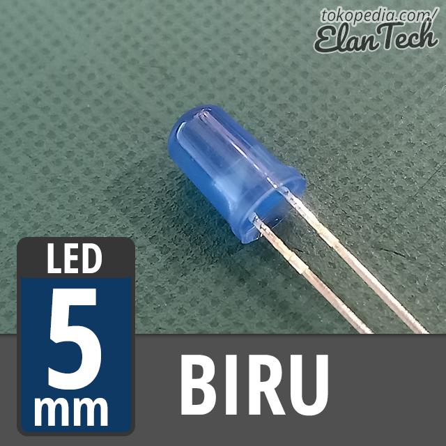 Jual LED 5mm Biru Diffused Body Biru nyala Biru 5 mm Bulat Blue ...