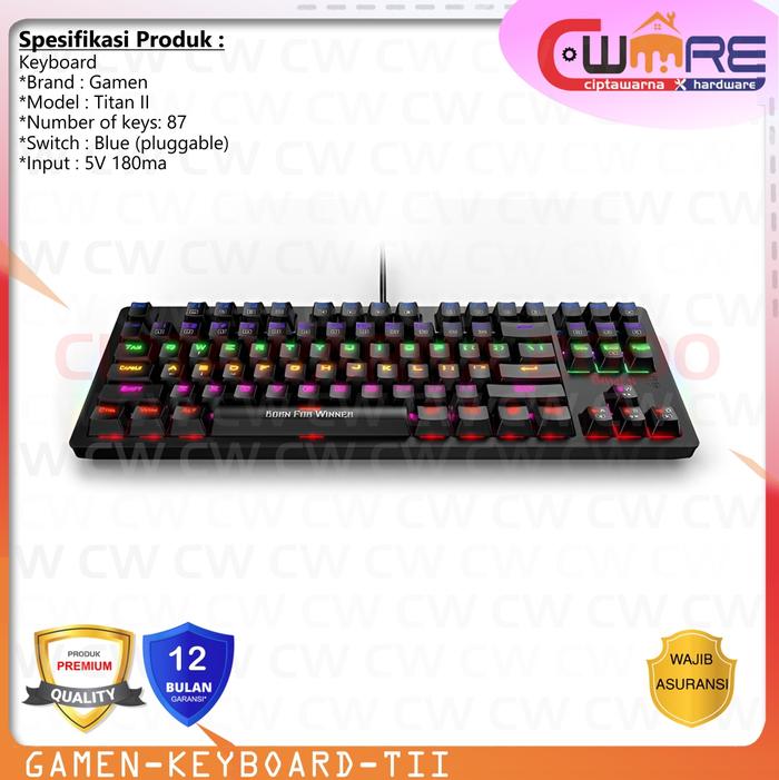 Promo GAMEN STATION II Mouse Keyboard Combo Gaming LED Backlit - WOOK ...