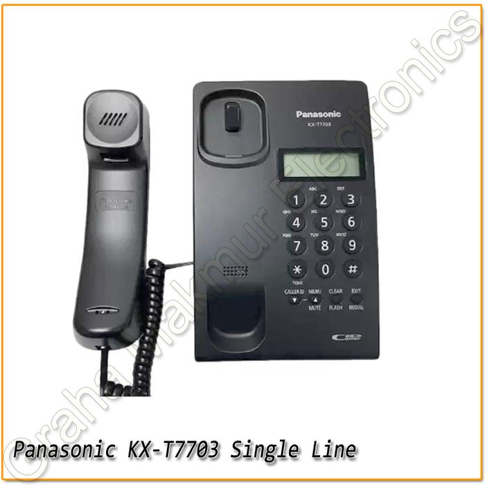 Jual Panasonic KX-T7703 Single Line Telephone With LCD Corded Landline ...